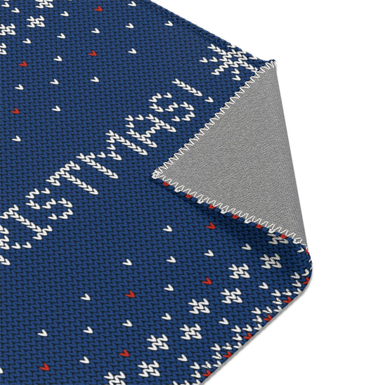 Christmas Rugs - Blue Christmas Background
