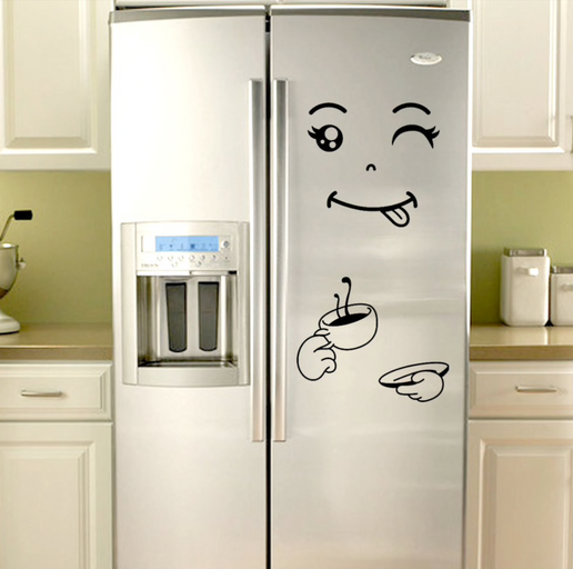 Refrigerator Stickers - Face stickers | Fridge vinyl | Fridge stickers