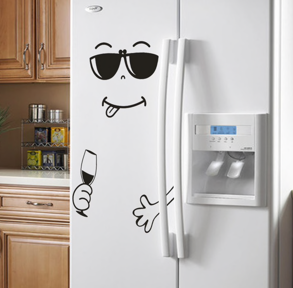 Refrigerator Stickers - Face stickers | Fridge vinyl | Fridge stickers