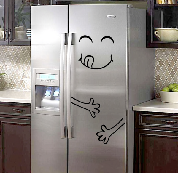 Refrigerator Stickers - Face stickers | Fridge vinyl | Fridge stickers ...